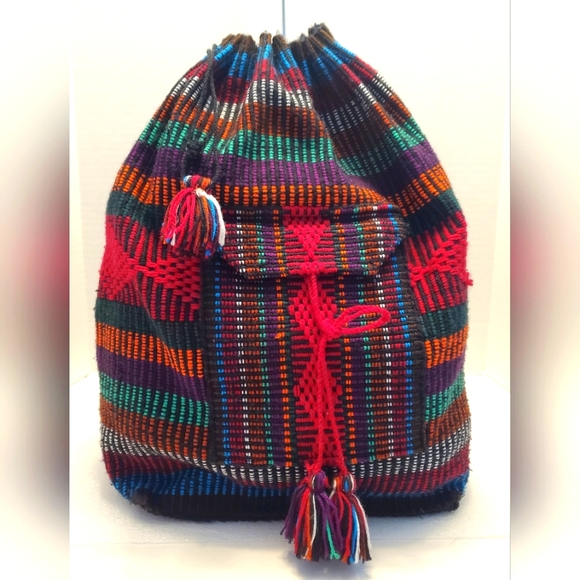 Hand Crafted | Bags | Knitted Multi Colored Bookbag | Poshmark